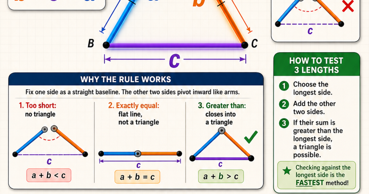 Geometry: The Triangle Inequality Infographic | LivePhysics™