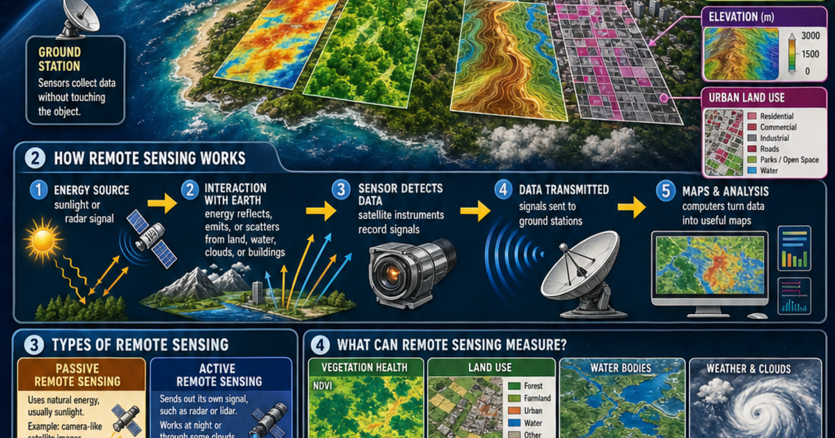 Maps & Geography Skills: Remote Sensing Infographic | LivePhysics™
