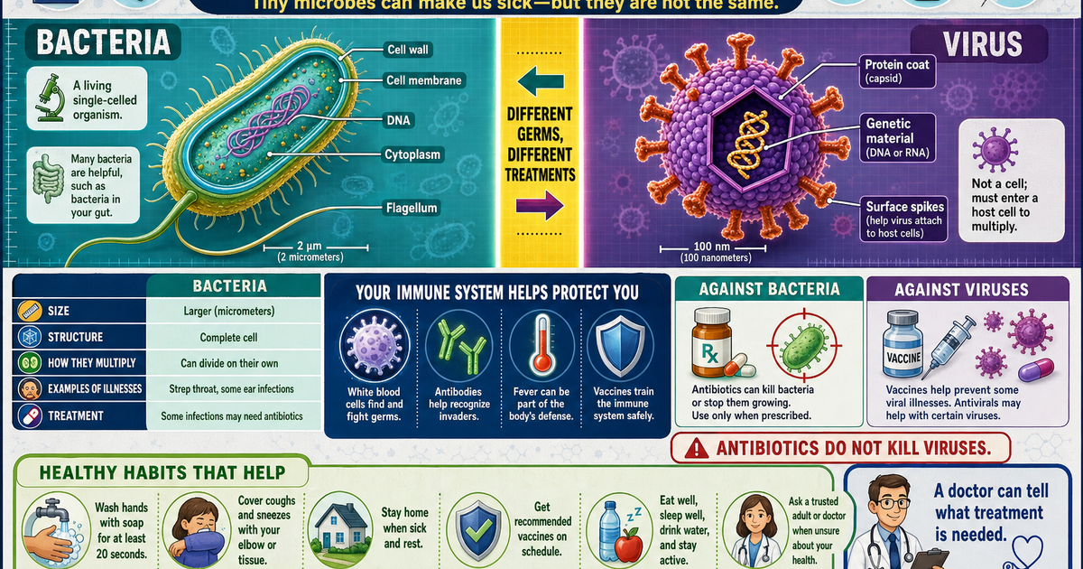 Bacteria vs Viruses Infographic | LivePhysics™