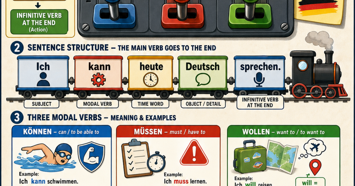 Foreign Languages: German Modal Verbs Infographic | LivePhysics™