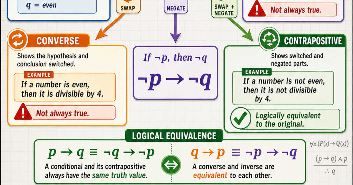Math: Conditional Statements and Logic Infographic | LivePhysics™