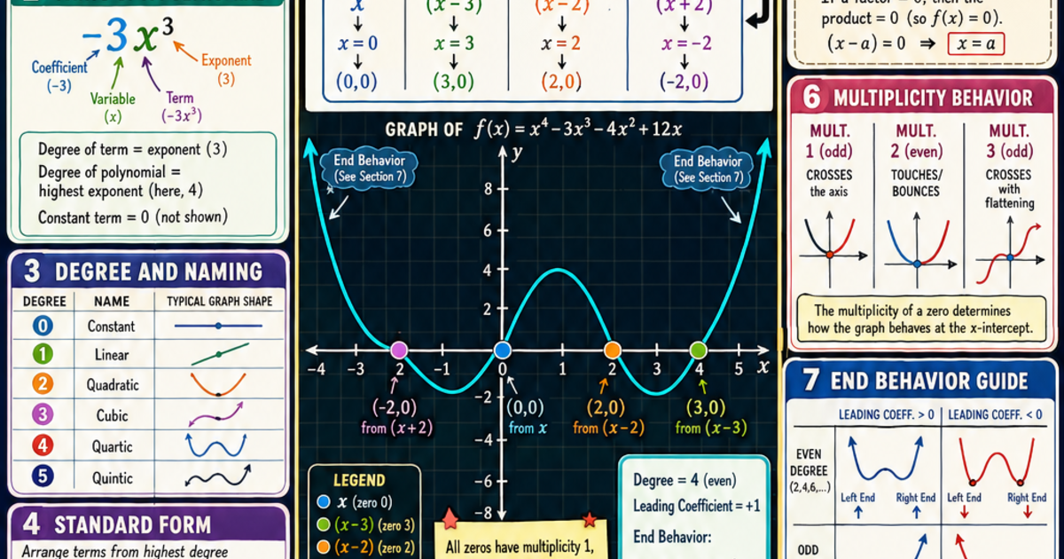 Polynomials Infographic | LivePhysics™