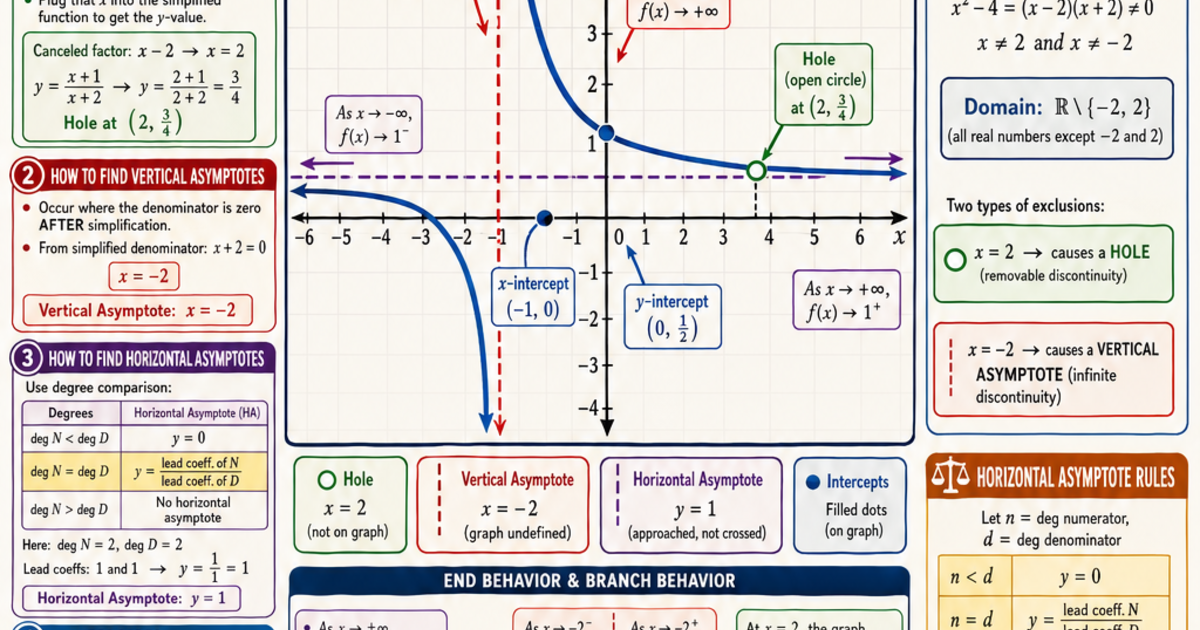 Rational Functions Infographic | LivePhysics™