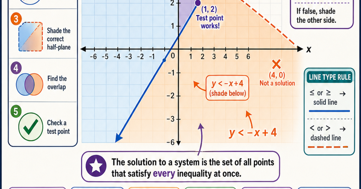 Math: Systems of Linear Inequalities Infographic | LivePhysics™