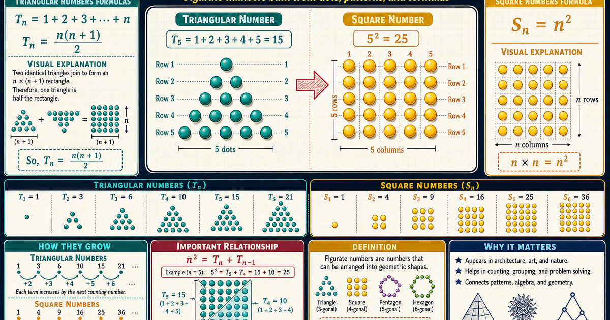 Math: Triangular and Square Numbers Infographic | LivePhysics™