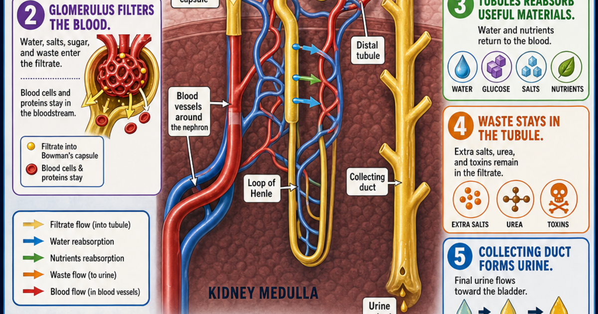 How the Kidneys Filter Blood Infographic | LivePhysics™