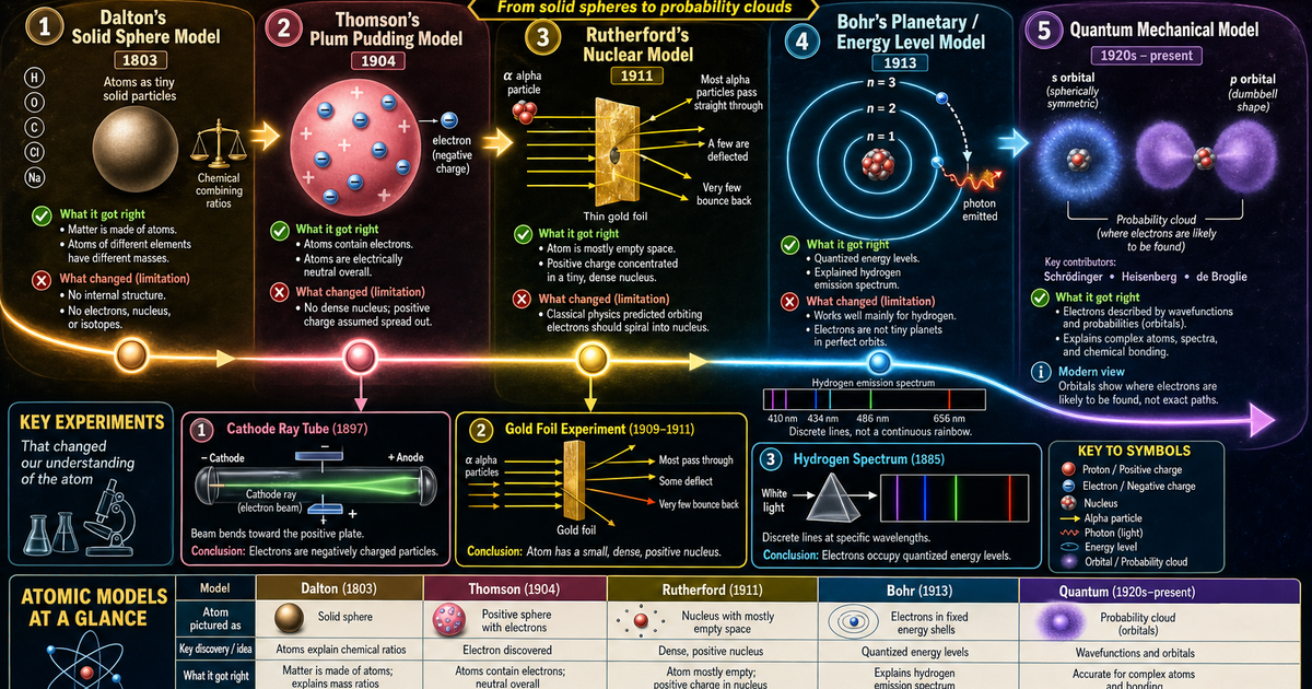 Physics: Atomic Models Through History Infographic | LivePhysics™