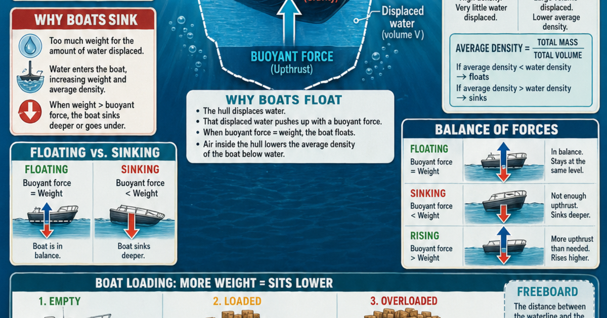 Floating and Sinking Boats Infographic | LivePhysics™