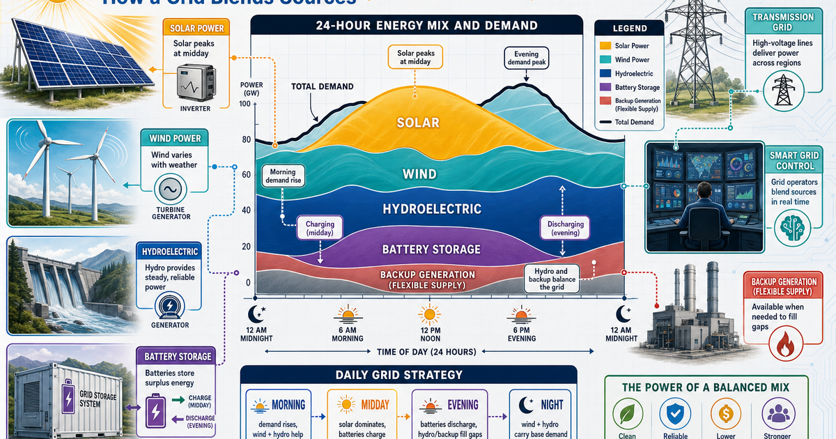 Renewable Energy Machines: The Energy Mix Infographic | LivePhysics™