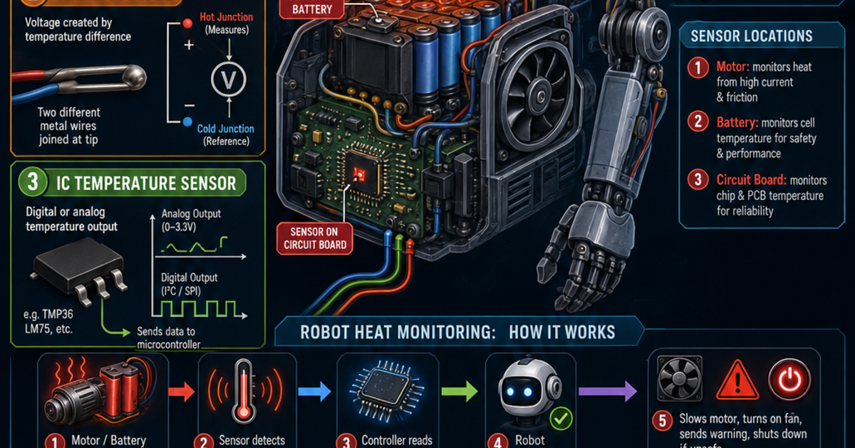 Robotics: Temperature Sensor Infographic | LivePhysics™