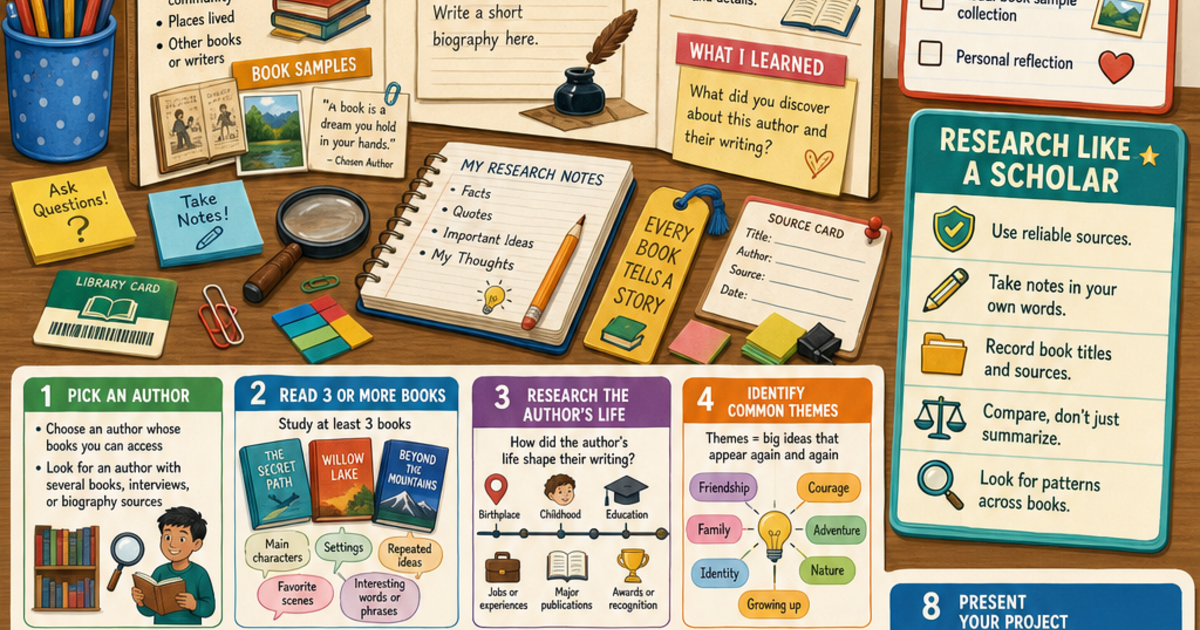 Author Study Project Infographic | LivePhysics™