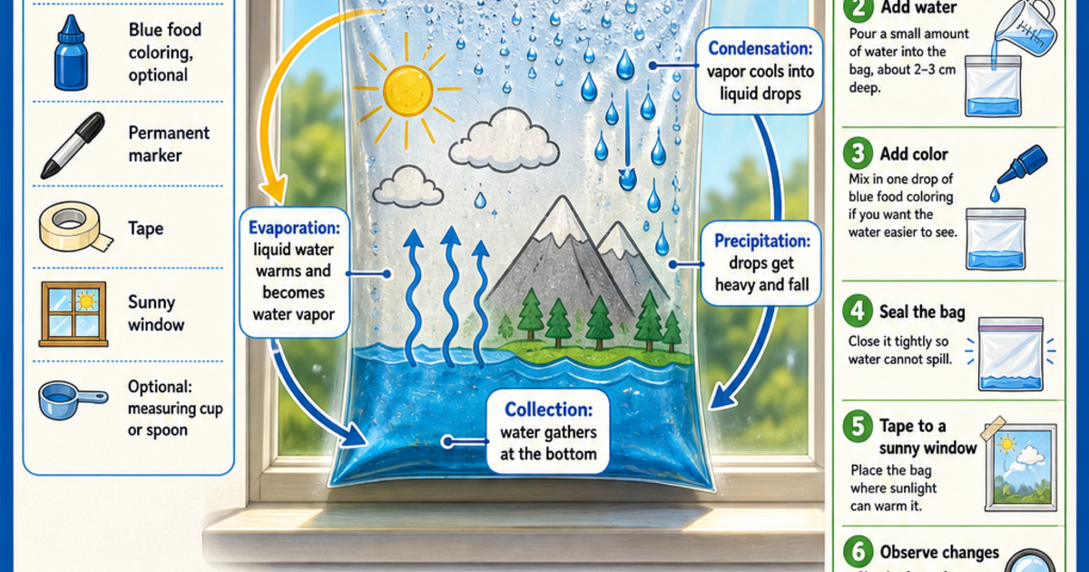 Build a Water Cycle in a Bag Infographic | LivePhysics™