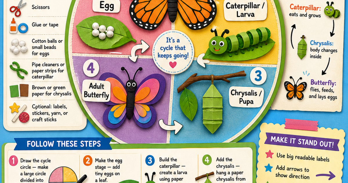 Create a Butterfly Life Cycle Project Infographic | LivePhysics™
