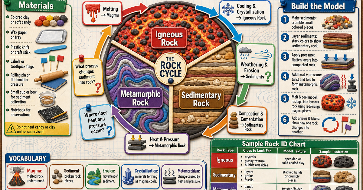 Rock Cycle Interactive Model Project Infographic | LivePhysics™