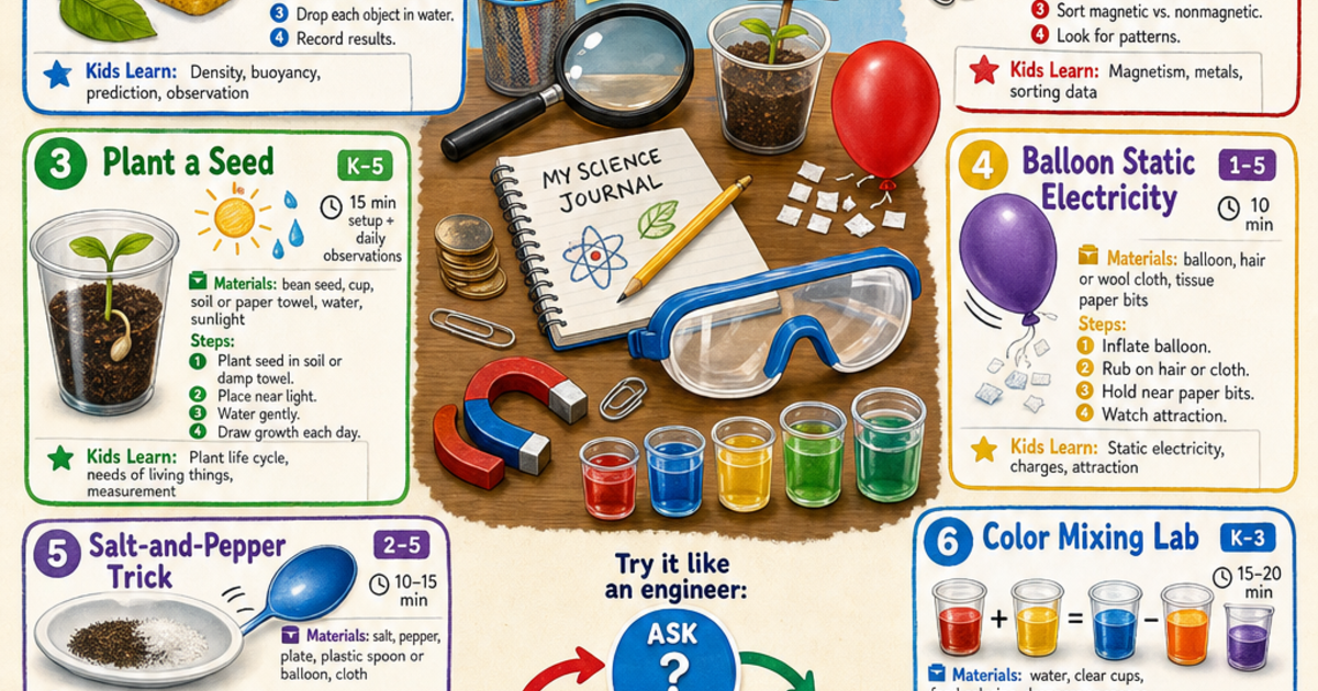 Easy Science Project Ideas for Elementary Students Infographic ...