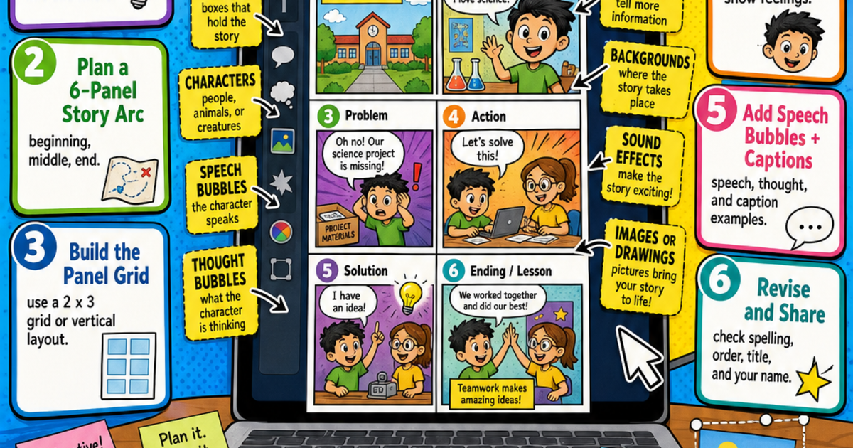 Make a Digital Comic Strip Infographic | LivePhysics™