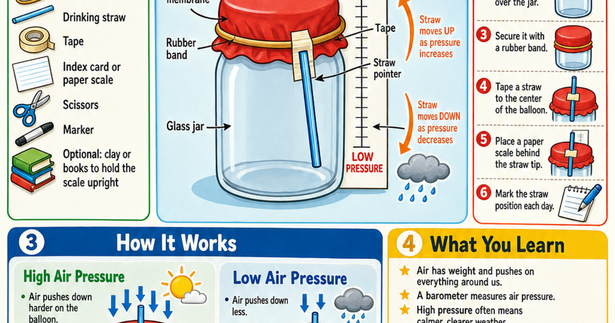 Make a Homemade Barometer Infographic | LivePhysics™