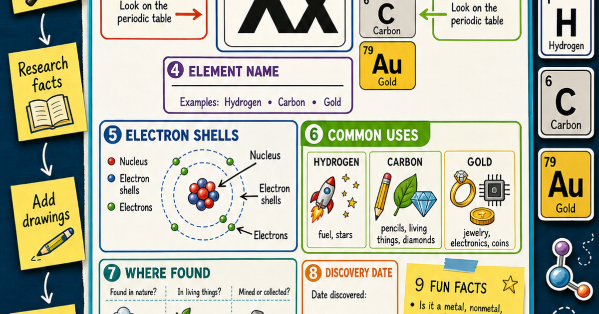Periodic Table Element Research Poster Infographic | LivePhysics™