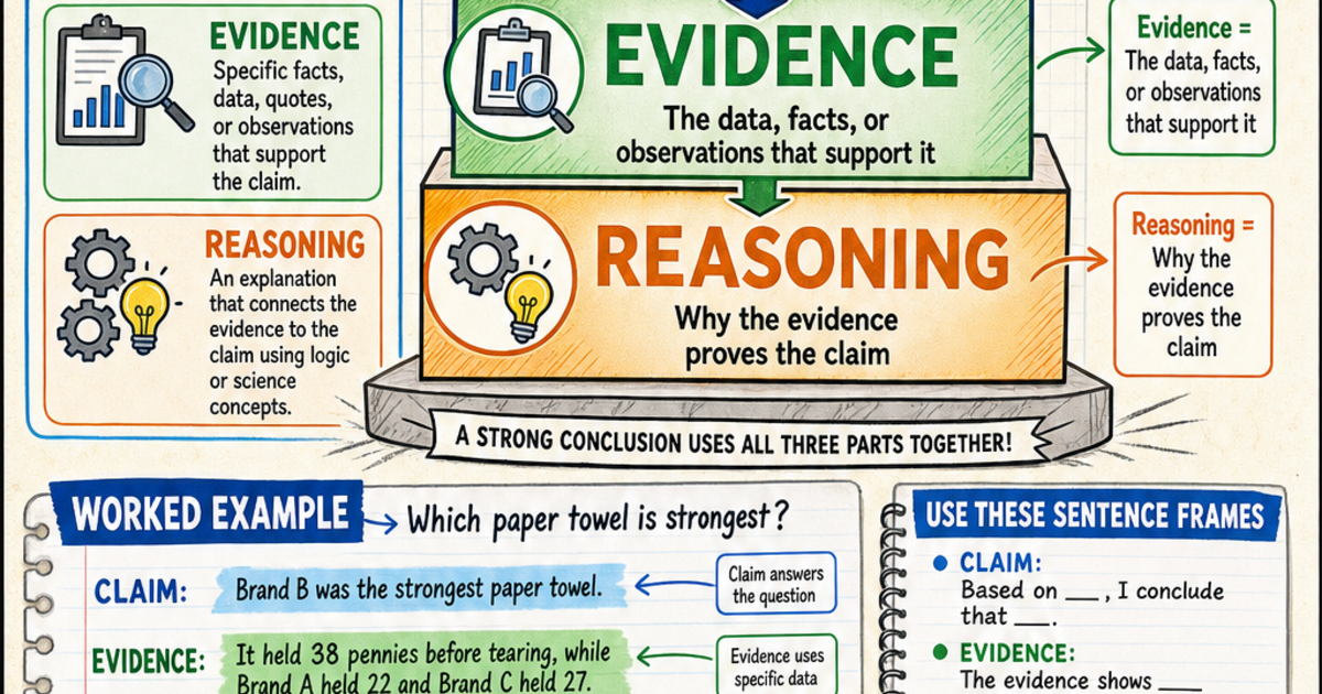 How to Make a Strong Claim-Evidence-Reasoning Conclusion Infographic ...