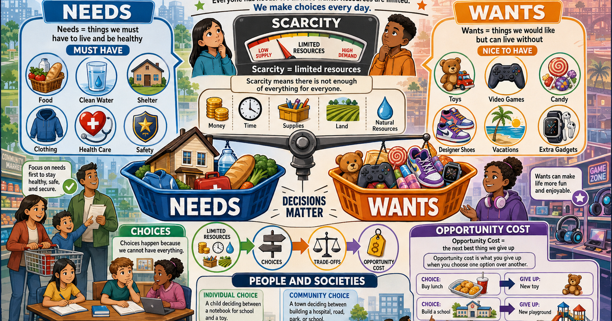 Needs and Wants Infographic | LivePhysics™