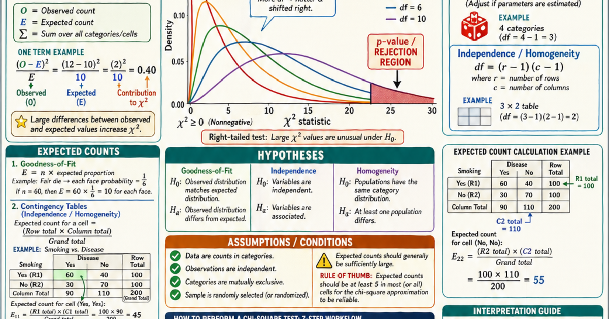 Chi-Square Tests Infographic | LivePhysics™