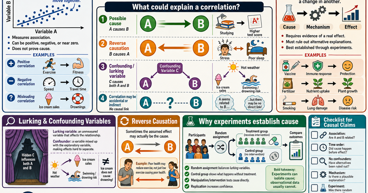 Statistics: Correlation vs Causation Infographic | LivePhysics™
