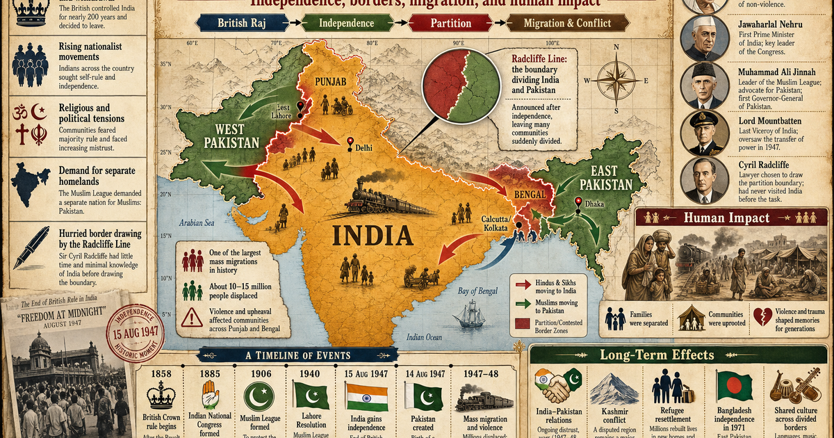 The Partition of India Infographic | LivePhysics™